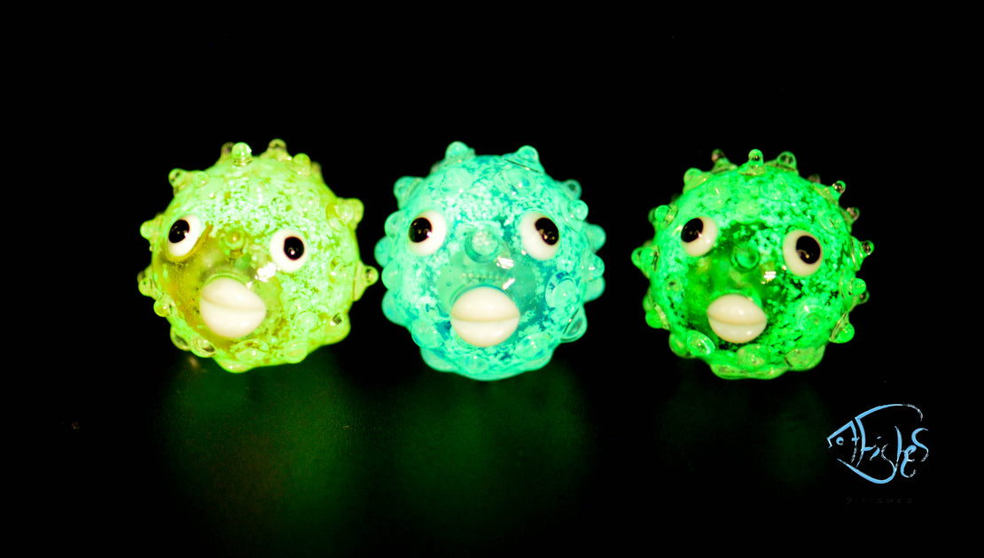 Glass Glowing Puffer Ornament | Seven Fishes